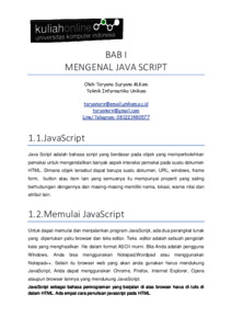 Dasar Pemrograman Java Script - Repository